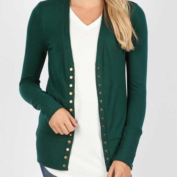 Zenana Outfitters | Tops | Plus Snap Cardigan | Poshmark